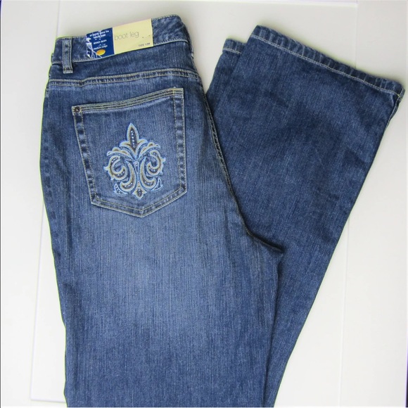 Talbots | Jeans | Nwt Talbots Jeans 2 Bootcut Jeans 12 Embellished ...